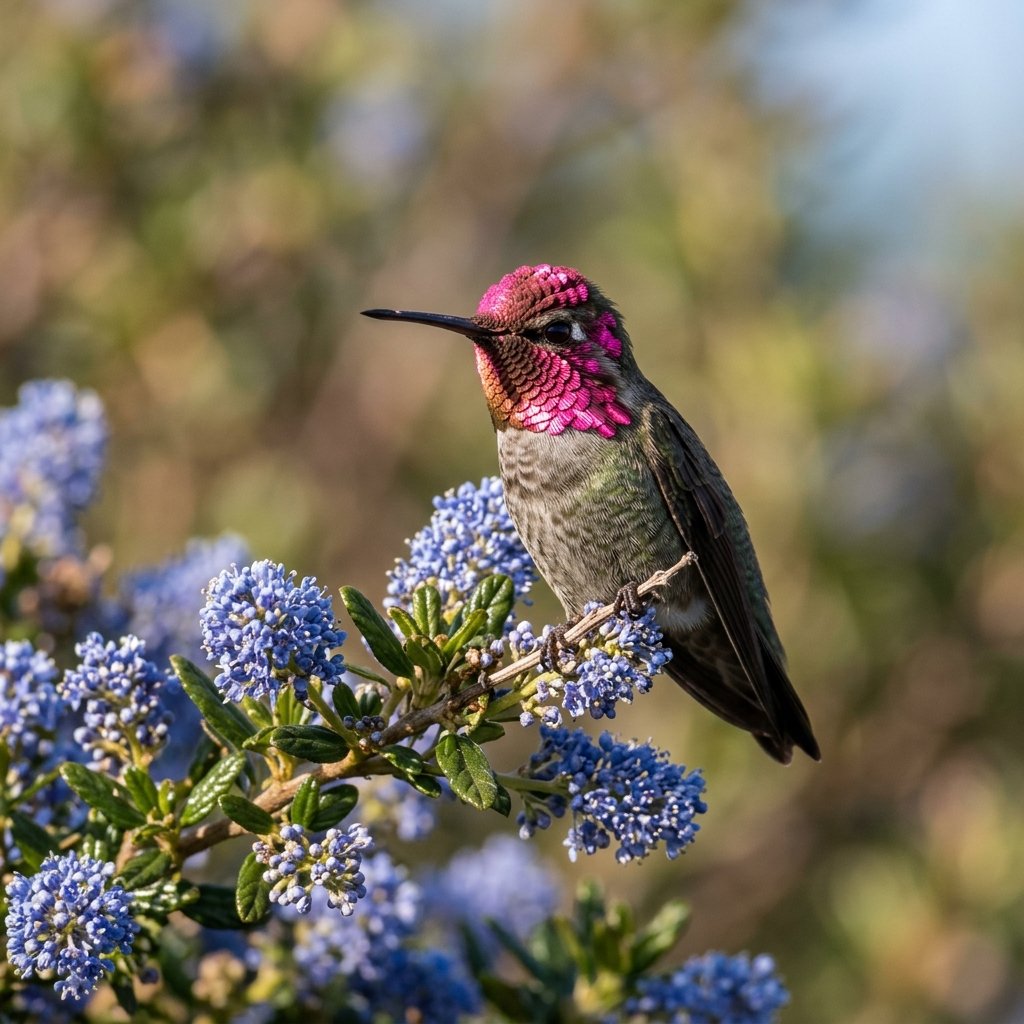 Anna's Hummingbird (Calypte Anna) Guide: Diet, Habitat & Identification ...