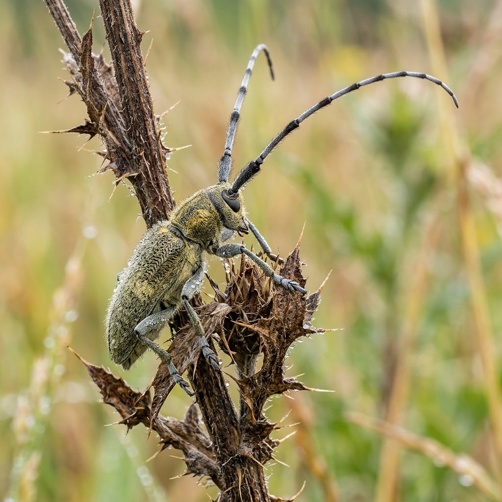 Golden-Bloomed Longhorn Beetle (Agapanthia Villosoviridescens): Facts ...