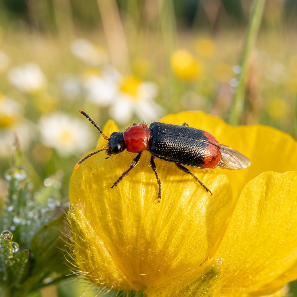 Eurasian Red-And-Black Melyrid (Anthocomus Equestris): Facts ...