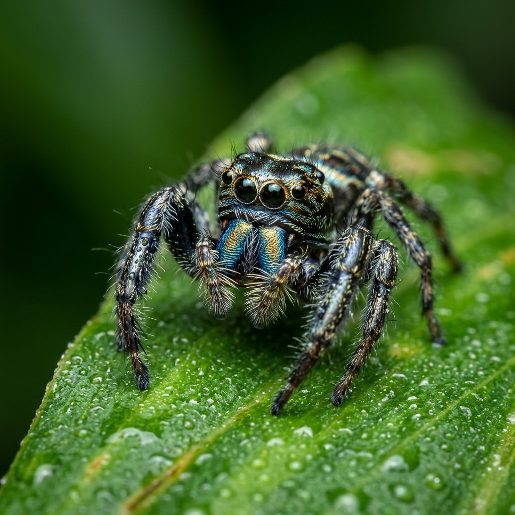 Lami Beach Northern Jumping Spider (Cosmophasis Lami) Insect ...