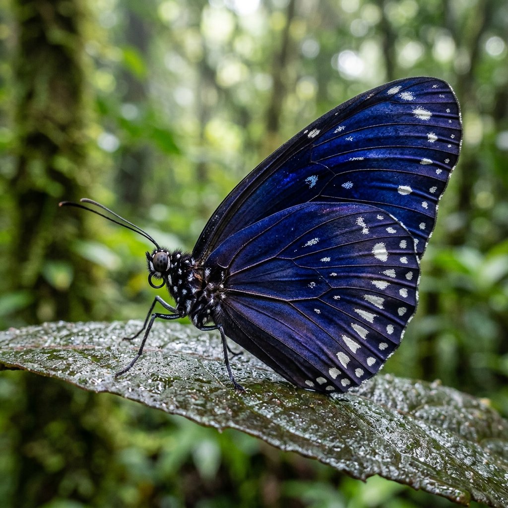 Blue-Spotted Crow Butterfly (Euploea Midamus): Facts, Identification ...