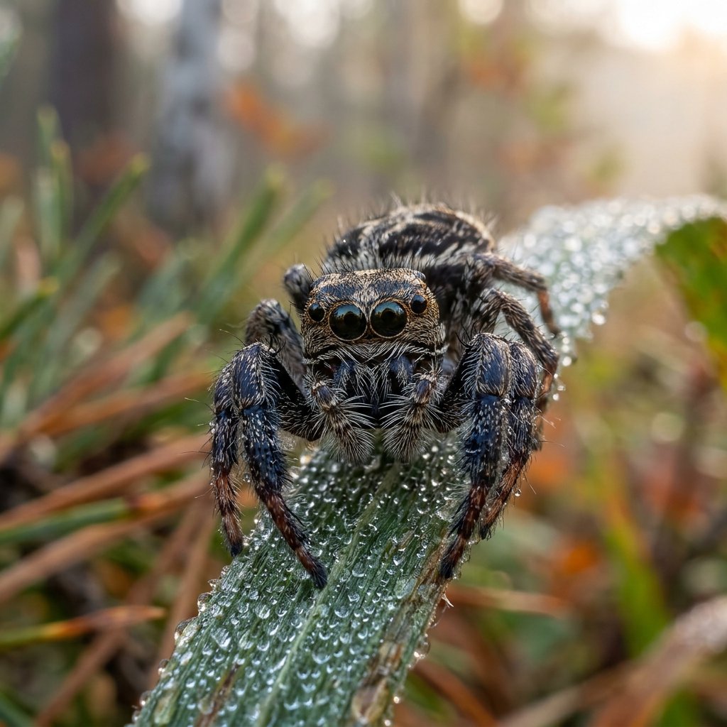 Woodland Jumping Spider (Evarcha Falcata) Insect Identification Guide ...