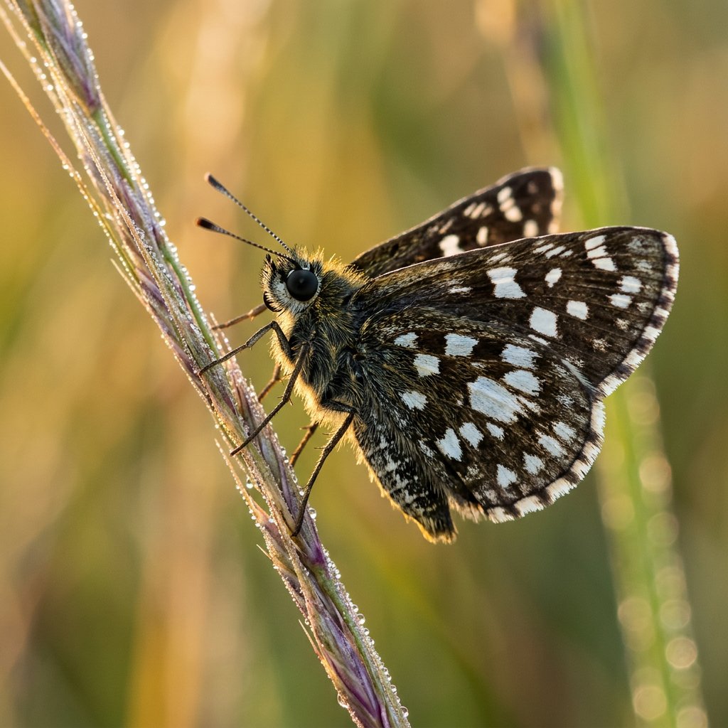 Large Chequered Skipper (Heteropterus Morpheus) Insect Identification ...