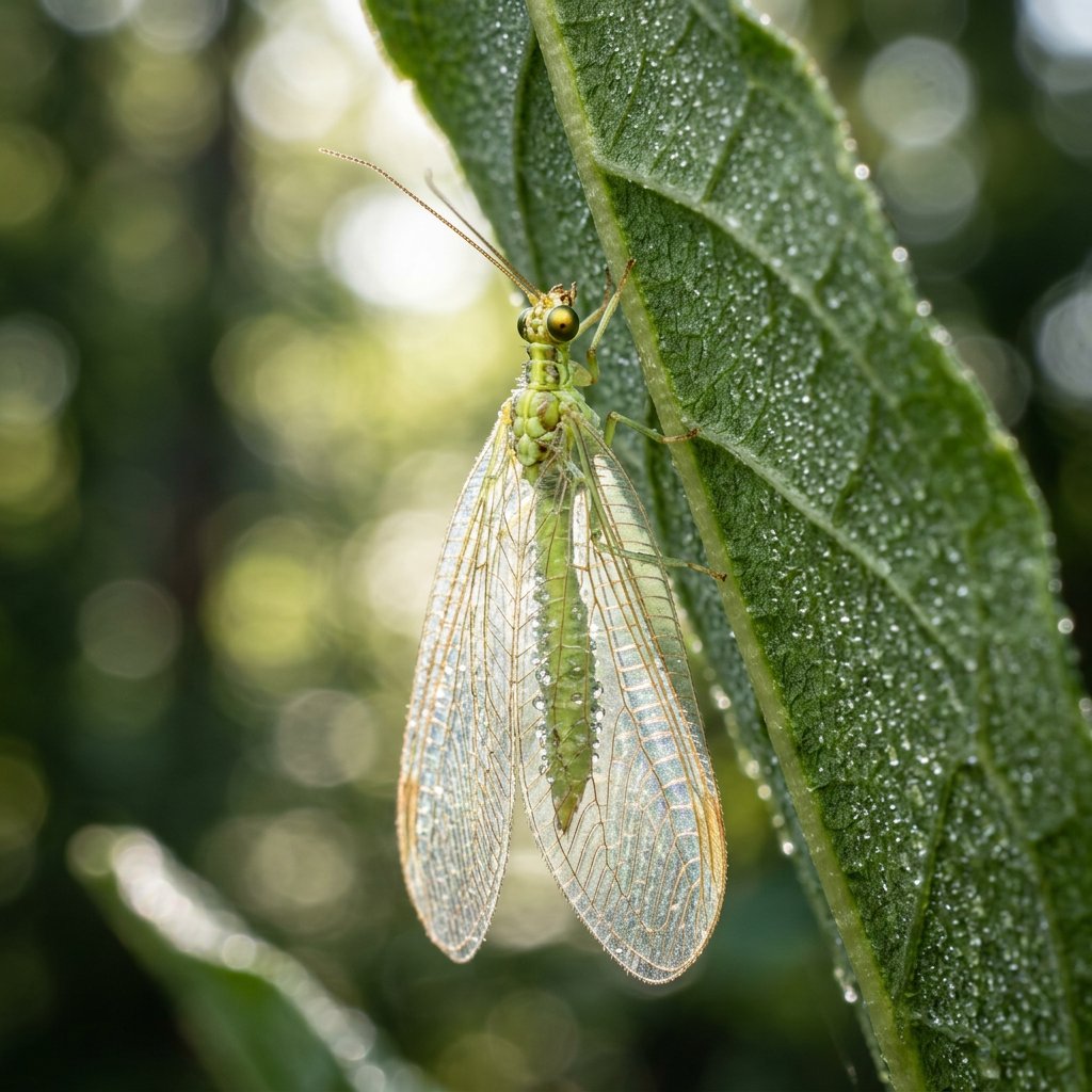 Lichen-Carrying Green Lacewing (Leucochrysa Pavida): Facts ...