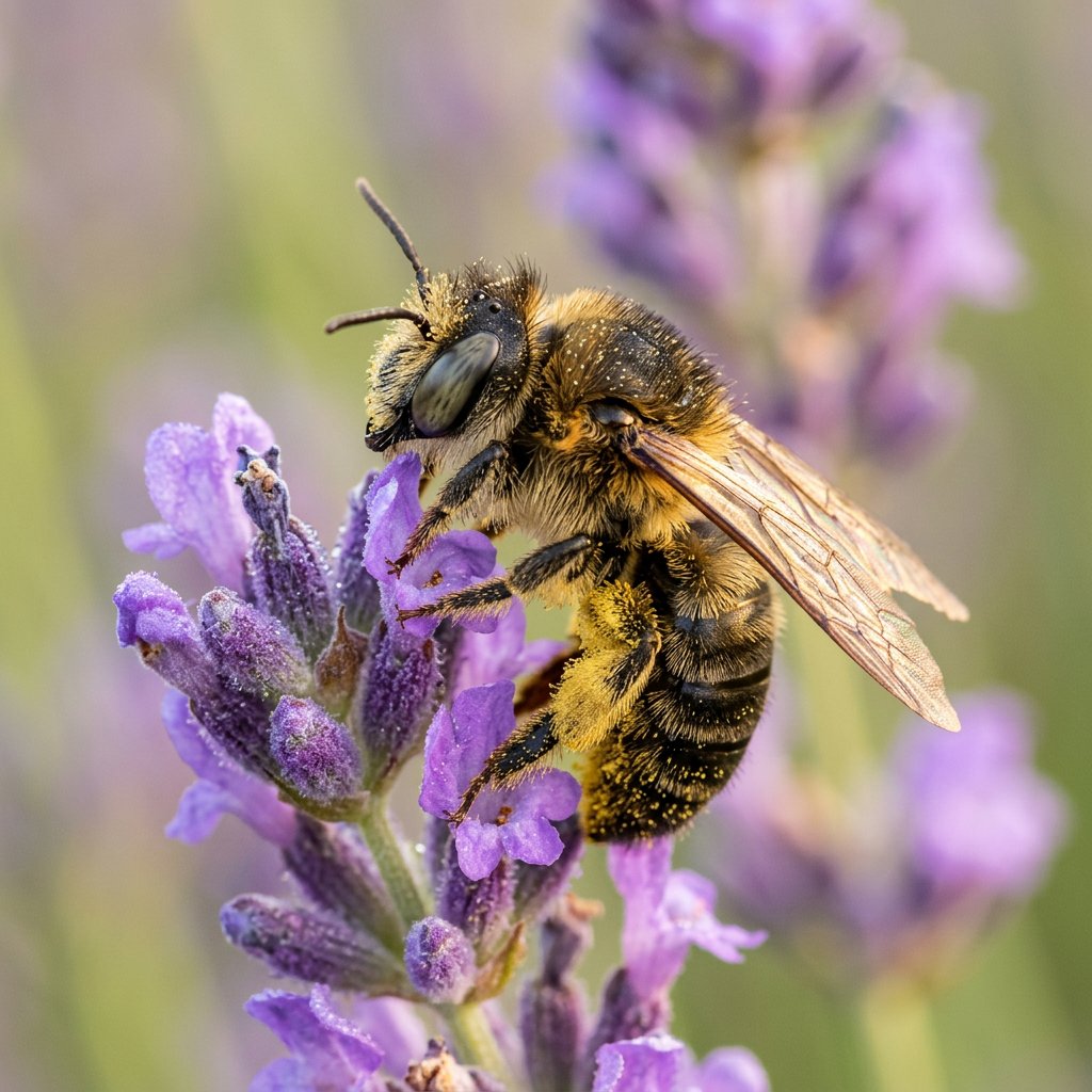 Brown-footed Leafcutter Bee (Megachile Versicolor) Insect ...