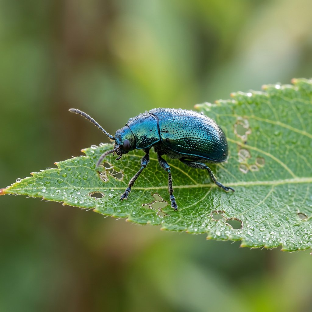 Blue Willow Beetle (Phratora Vulgatissima) Insect Identification Guide ...