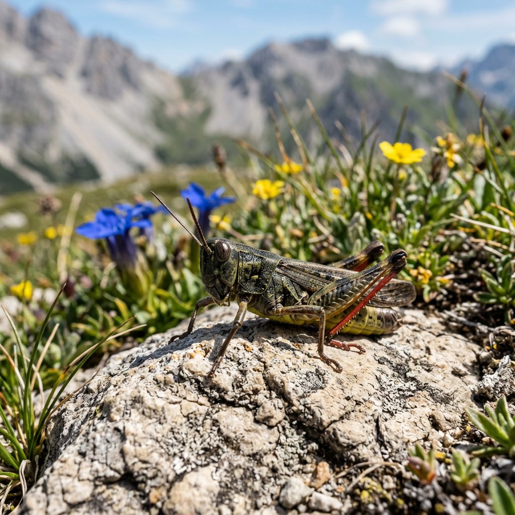 Common Mountain Grasshopper (Podisma Pedestris): Facts, Identification ...