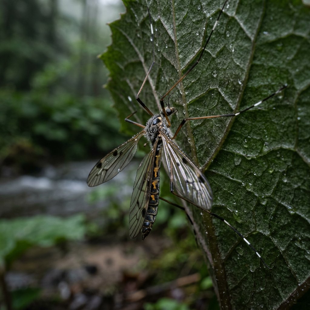 White-Legged Cranefly (Ptychoptera Albimanus) Insect Identification ...