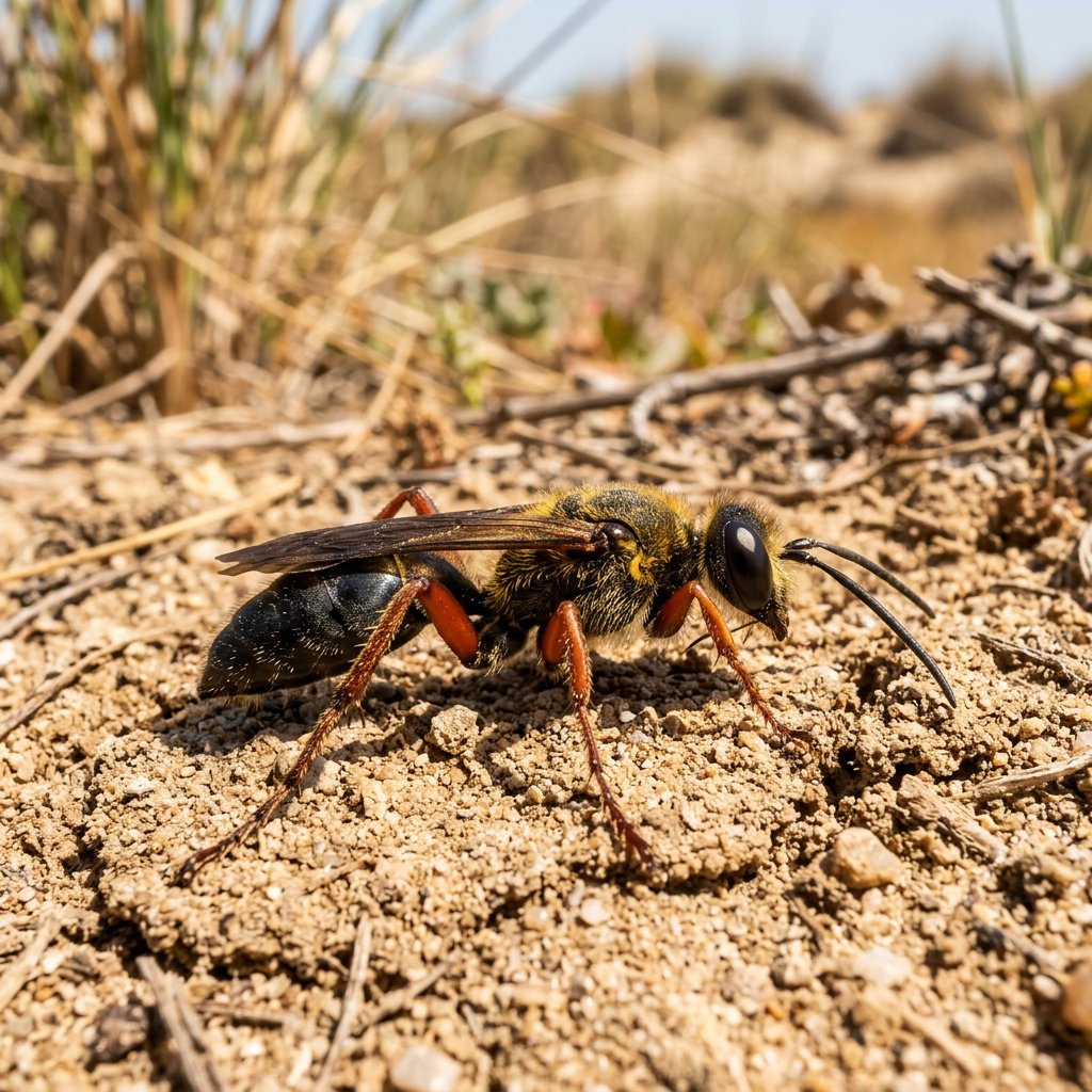 Golden Digger Wasp (Sphex Funerarius): Facts, Identification & Habitat ...