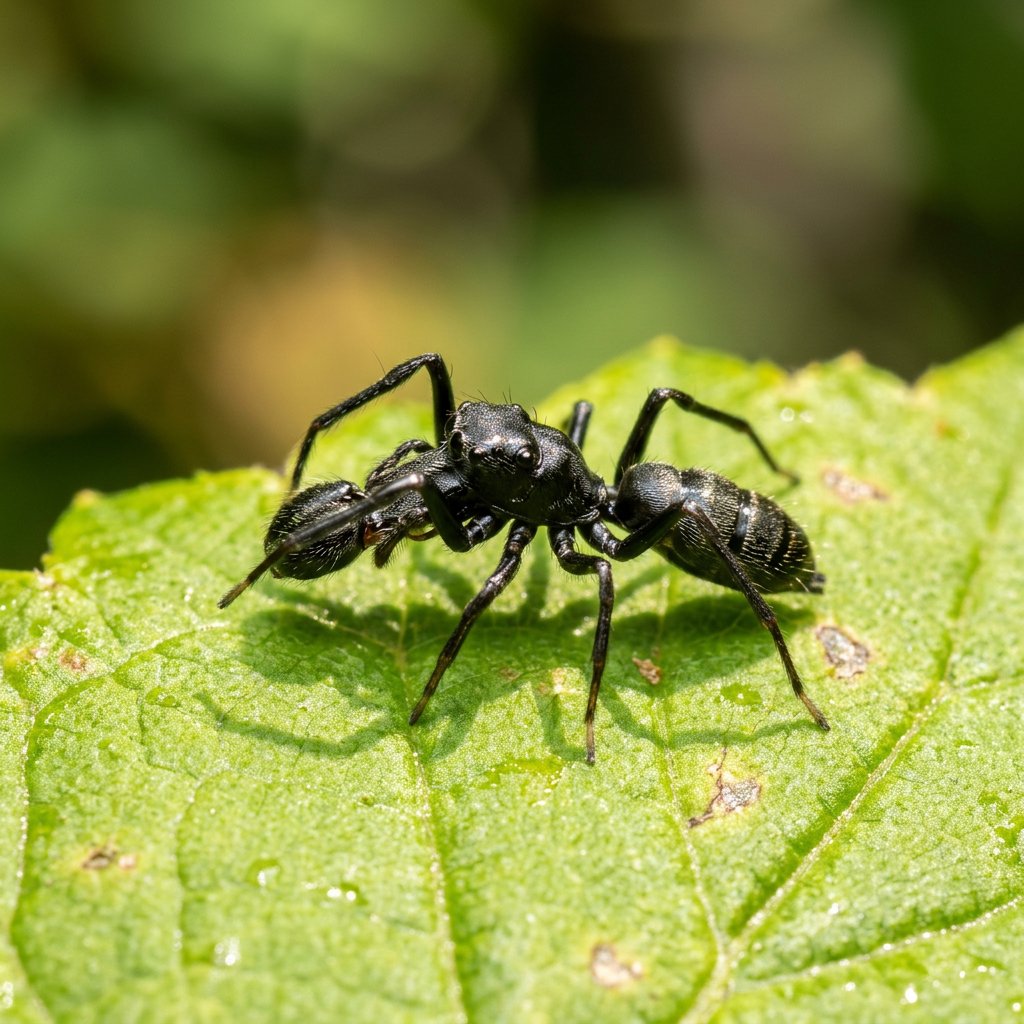 Slender Ant-mimic Jumping Spider (Synemosyna Formica) Insect ...