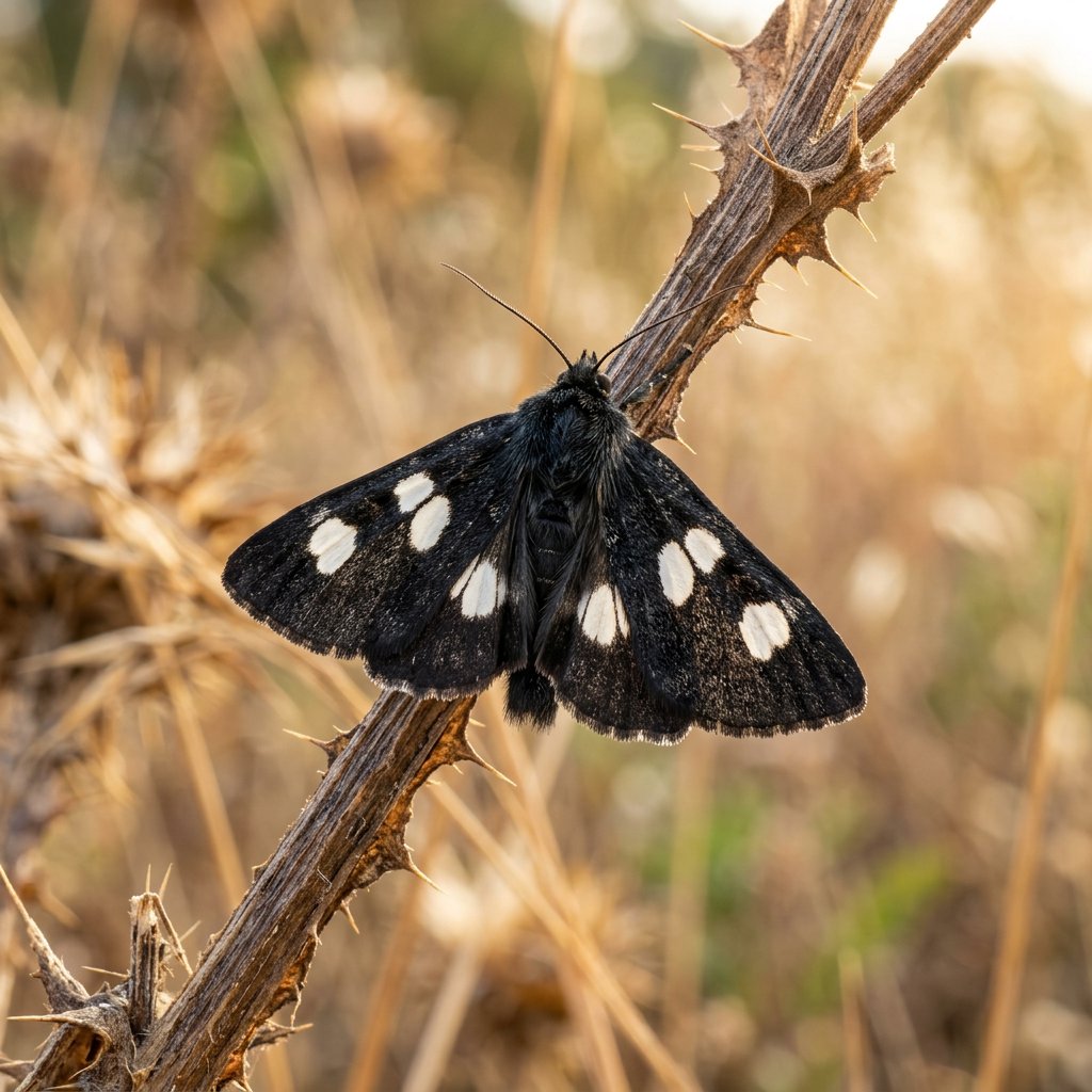 Four-Spotted Moth (Tyta Luctuosa) Insect Identification Guide, Habitat ...