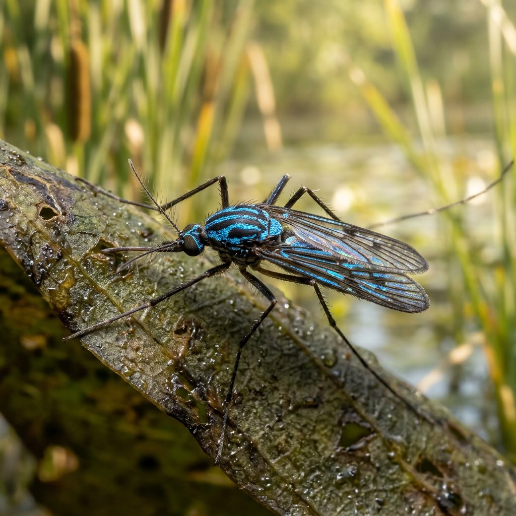 Sapphire-Striped Mosquito (Uranotaenia Sapphirina): Facts ...
