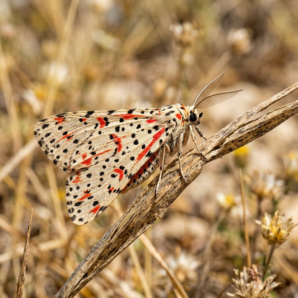 Crimson-speckled Flunkey (Utetheisa Pulchella): Facts, Identification ...