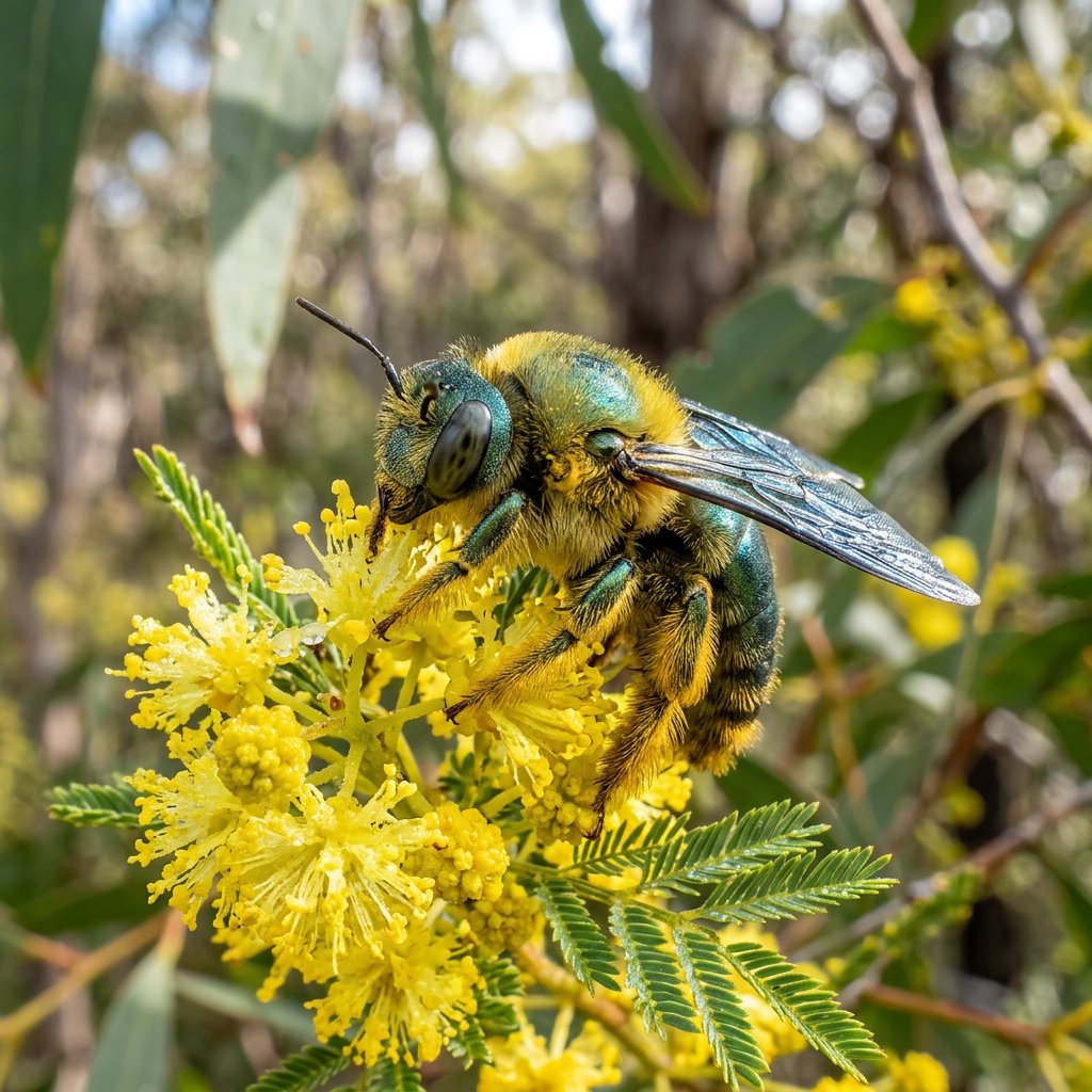 Golden-Green Carpenter Bee (Xylocopa Aeratus): Facts, Identification ...