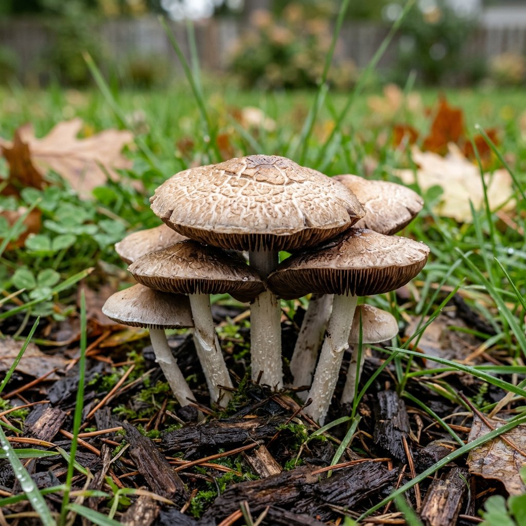 White Dapperling (Leucoagaricus Leucothites) Mushroom Identification ...