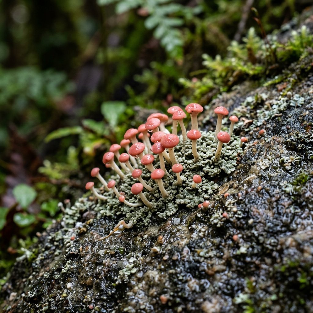 Baeomyces Heteromorphus Identification & Edibility - Plantiary