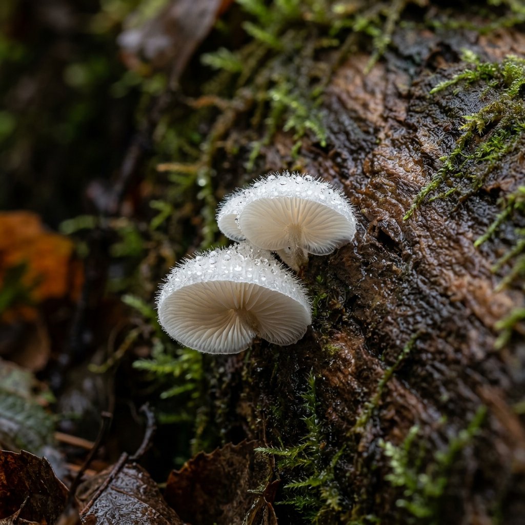 Snowy Oysterling (Cheimonophyllum Candidissimum) Identification ...