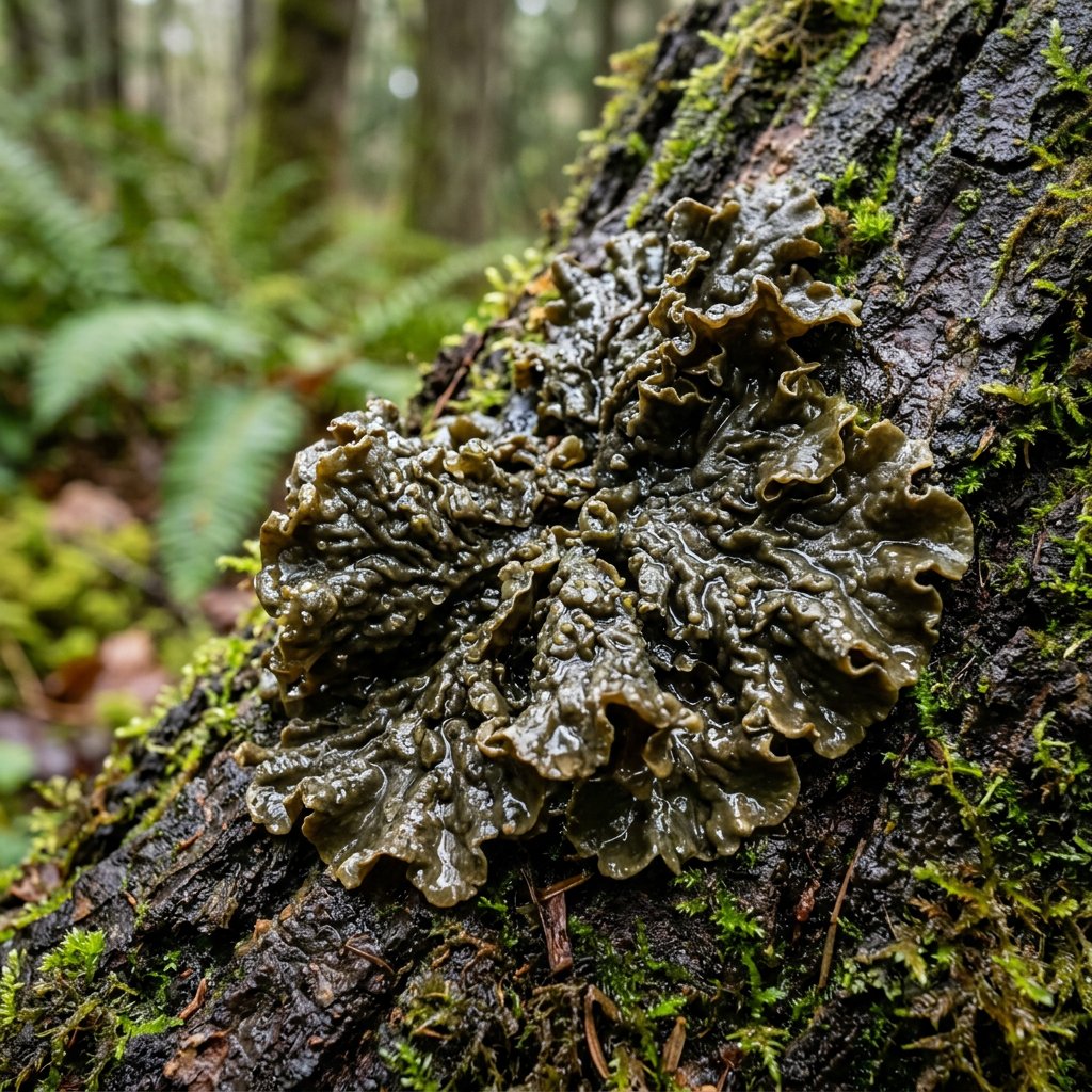 Effervescent Tarpaper Lichen (Collema Furfuraceum) Identification ...