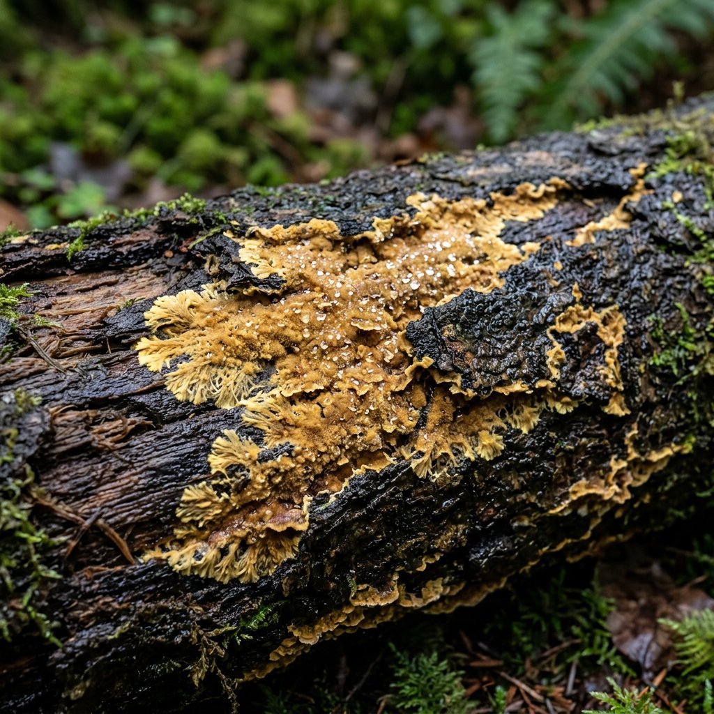 Wet Rot (Coniophora Puteana) Identification & Edibility - Plantiary
