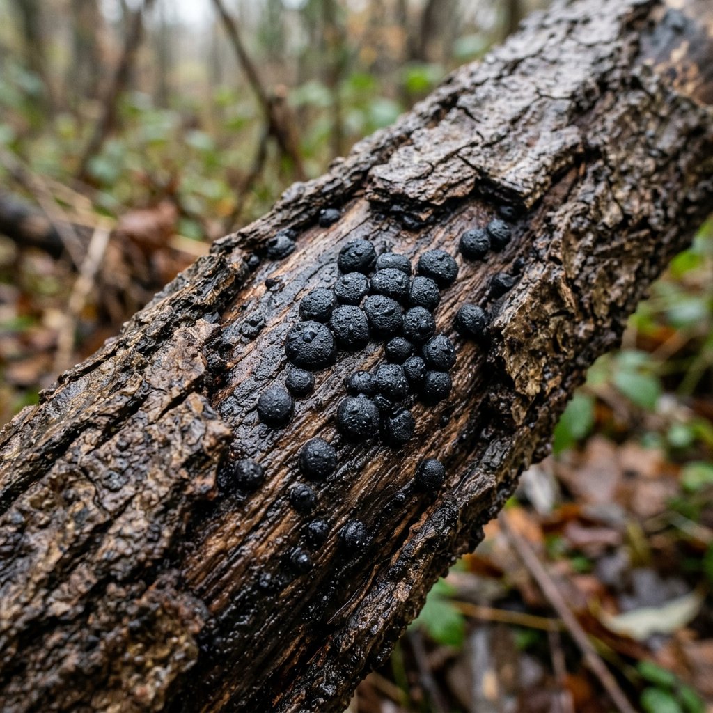 Willow Barkspot (Diatrype Bullata) Identification & Edibility - Plantiary