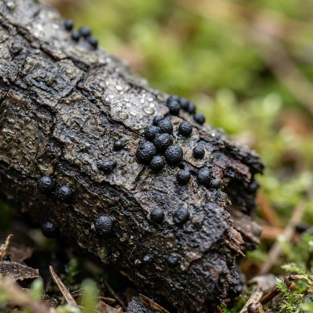 Oak Blackhead (Diatrypella Quercina) Mushroom Identification, Habitat ...