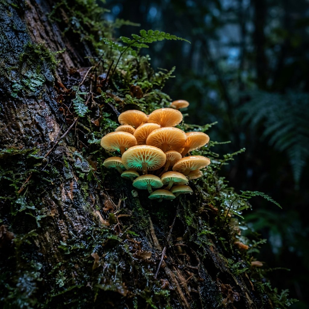 Luminous Porecap (Favolaschia Manipularis) Identification & Edibility ...