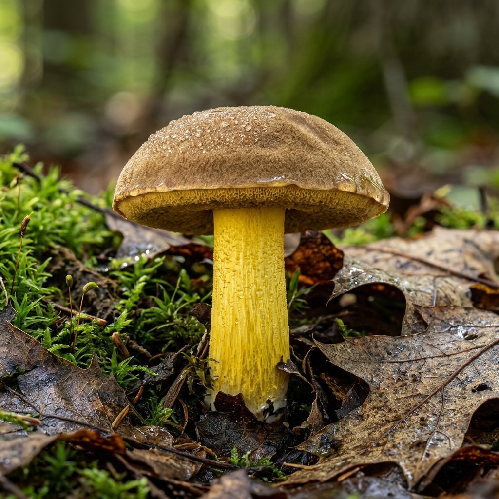 Chrome-footed Bolete (Harrya Chromipes) Identification & Edibility ...