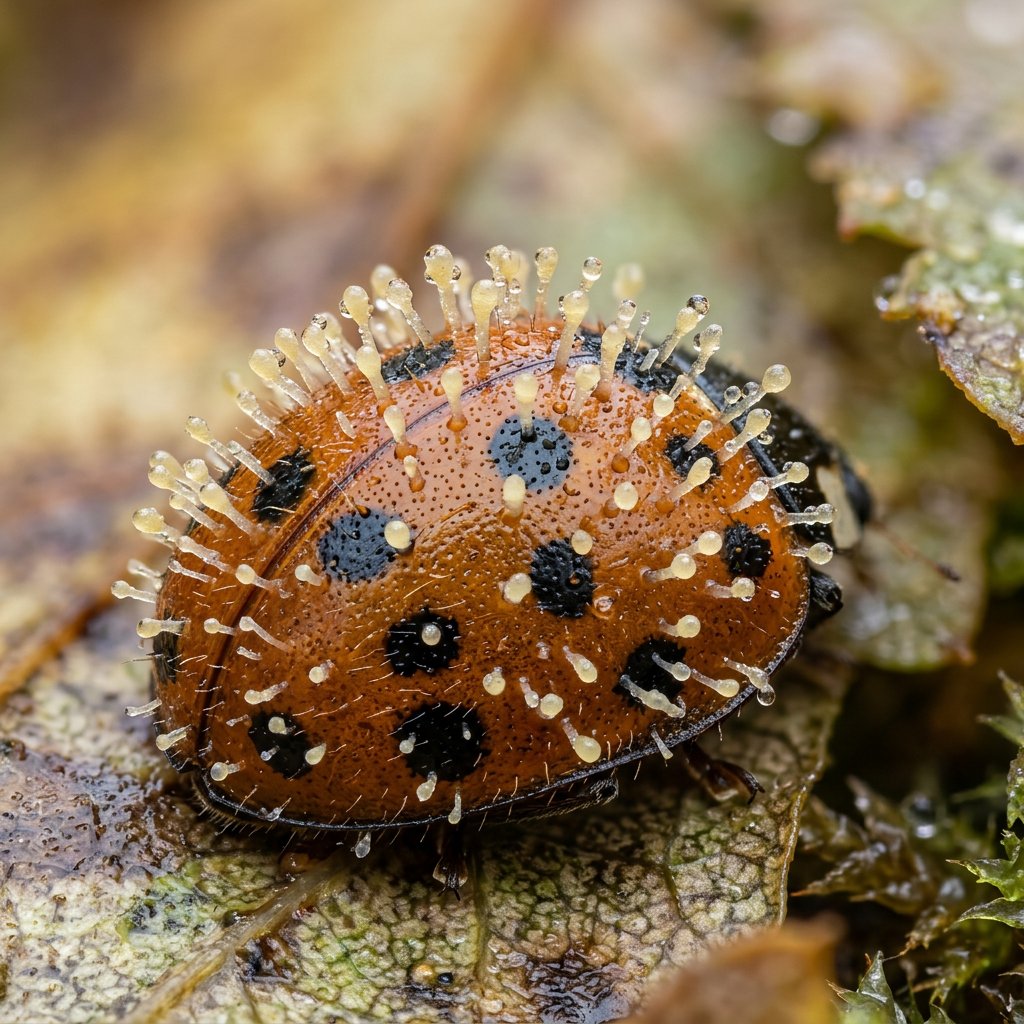 Green Beetle Hanger (Hesperomyces Virescens) Mushroom Identification ...