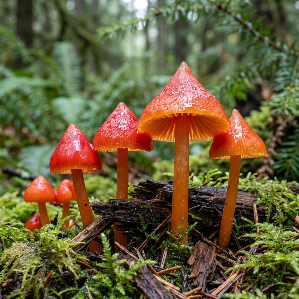 Candy Apple Waxy Cap (Hygrocybe Cuspidata) Identification & Edibility ...