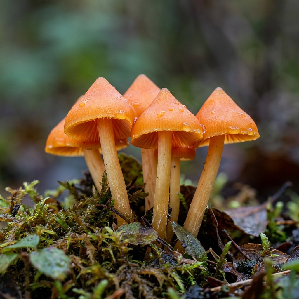 Bitter Waxcap (Hygrocybe Mucronella) Identification & Edibility - Plantiary