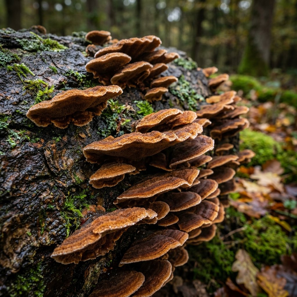 Oak Curtain Crust Fungus (Hymenochaete Rubiginosa) Identification ...