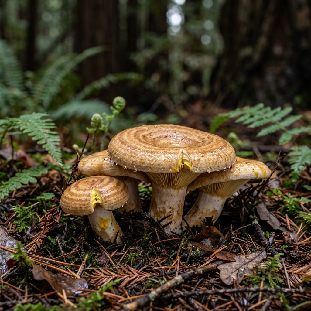 Yellow-staining Milk Cap (Lactarius Xanthogalactus) Identification ...