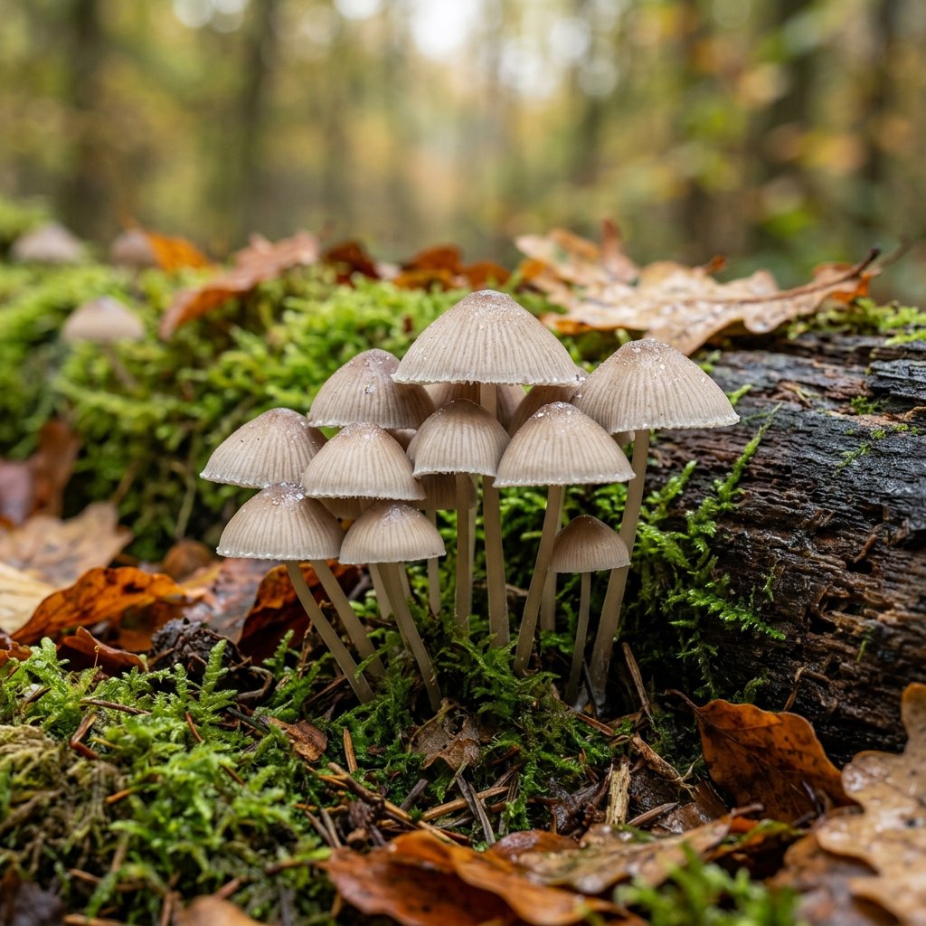 Common Bonnet (Mycena Galericulata) Identification & Edibility - Plantiary