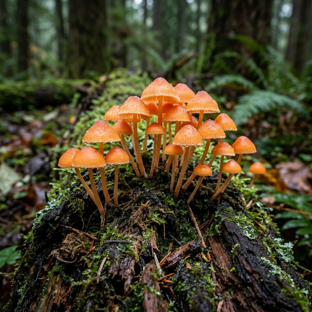 Western Yellow Mycena (Mycena Oregonensis) Mushroom Identification ...