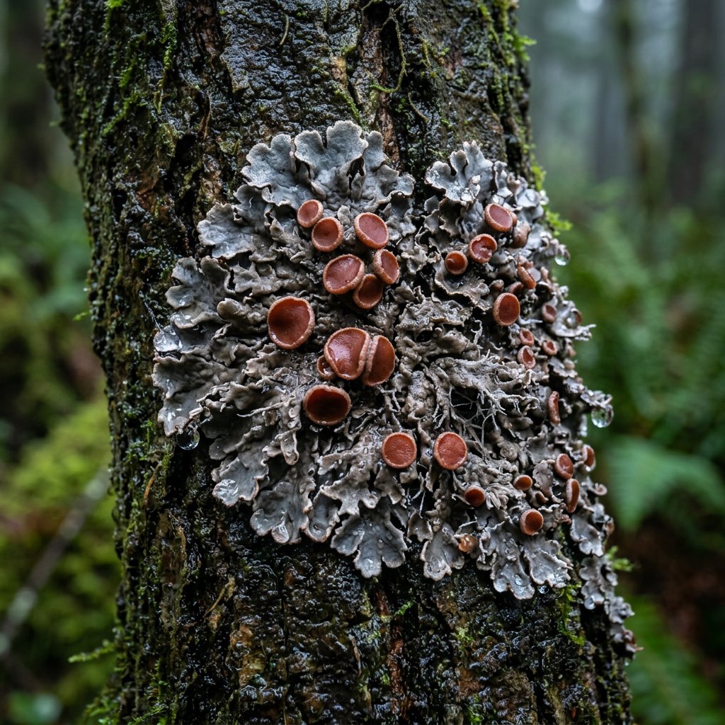 Black-Bordered Shingle Lichen (Parmeliella Thriptophylla ...