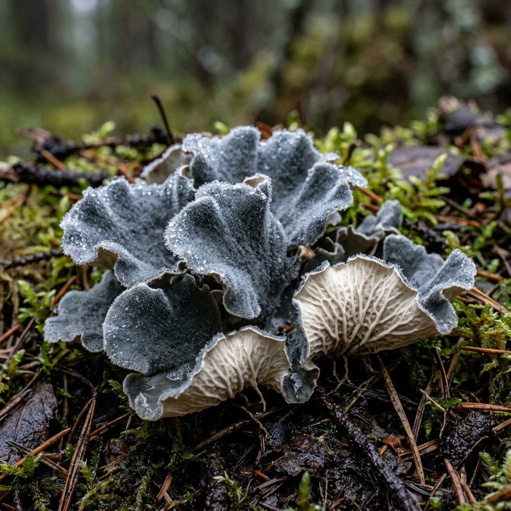 Veinless Pelt Lichen (Peltigera Malacea) Mushroom Identification ...