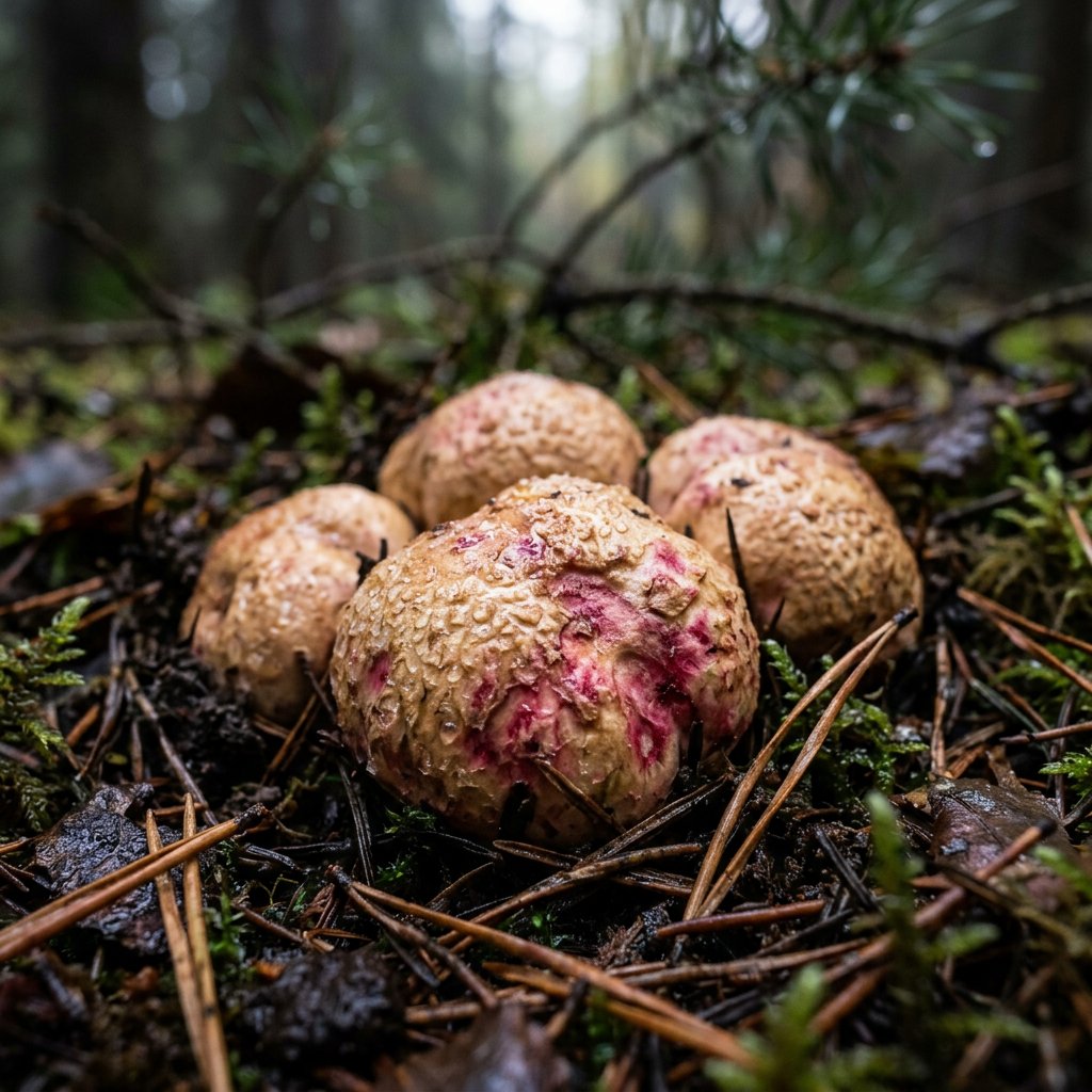 Blushing False Truffle (Rhizopogon Roseolus) Mushroom Identification ...
