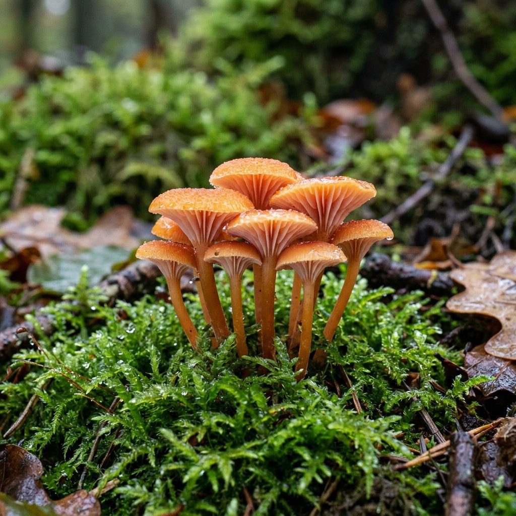 Orange Moss Agaric (Rickenella Fibula) Identification & Edibility ...