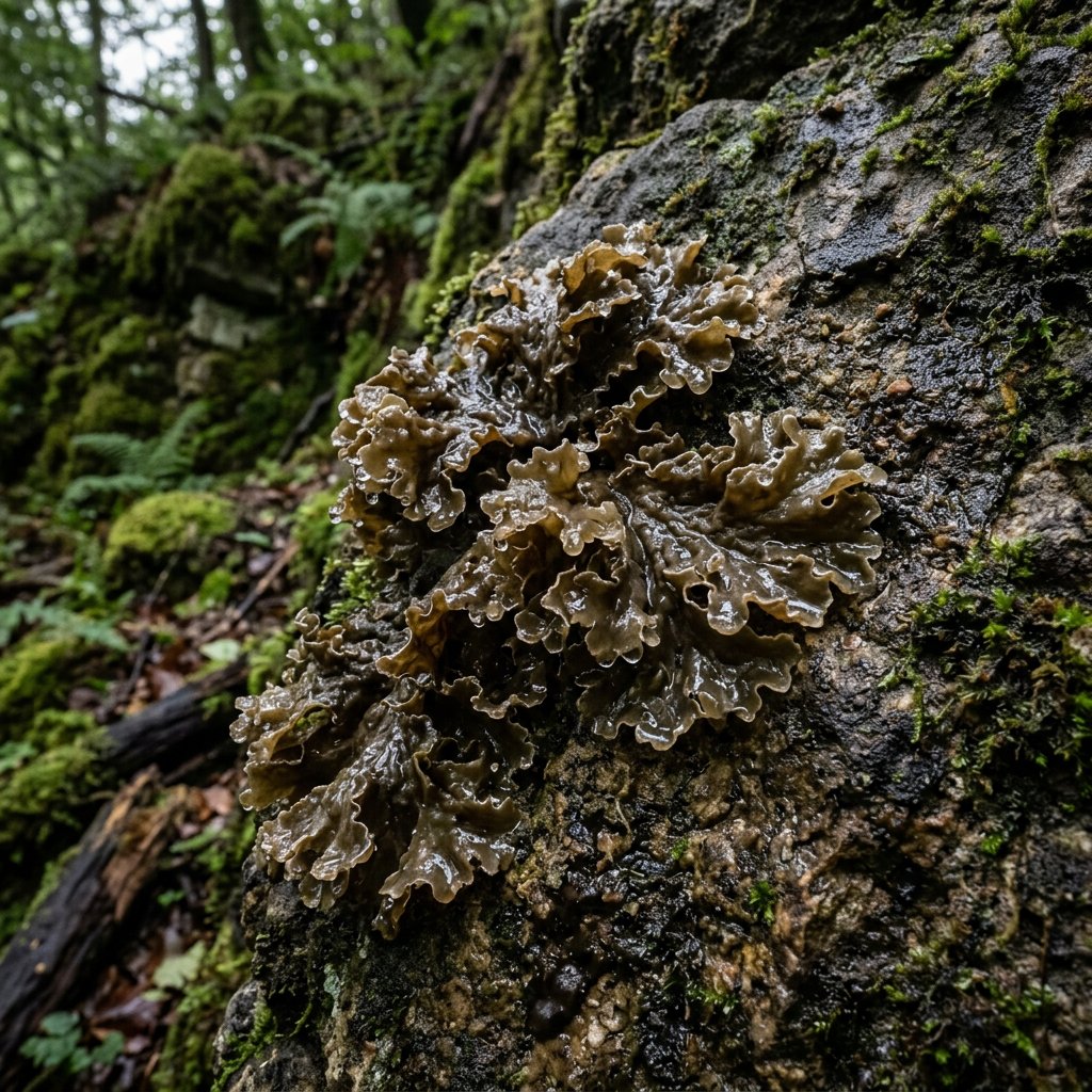 Tattered Jellyskin Lichen (Scytinium Lichenoides) Mushroom ...