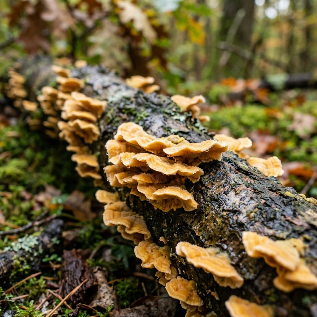 Stereum Ochraceoflavum Mushroom Identification, Habitat & Uses