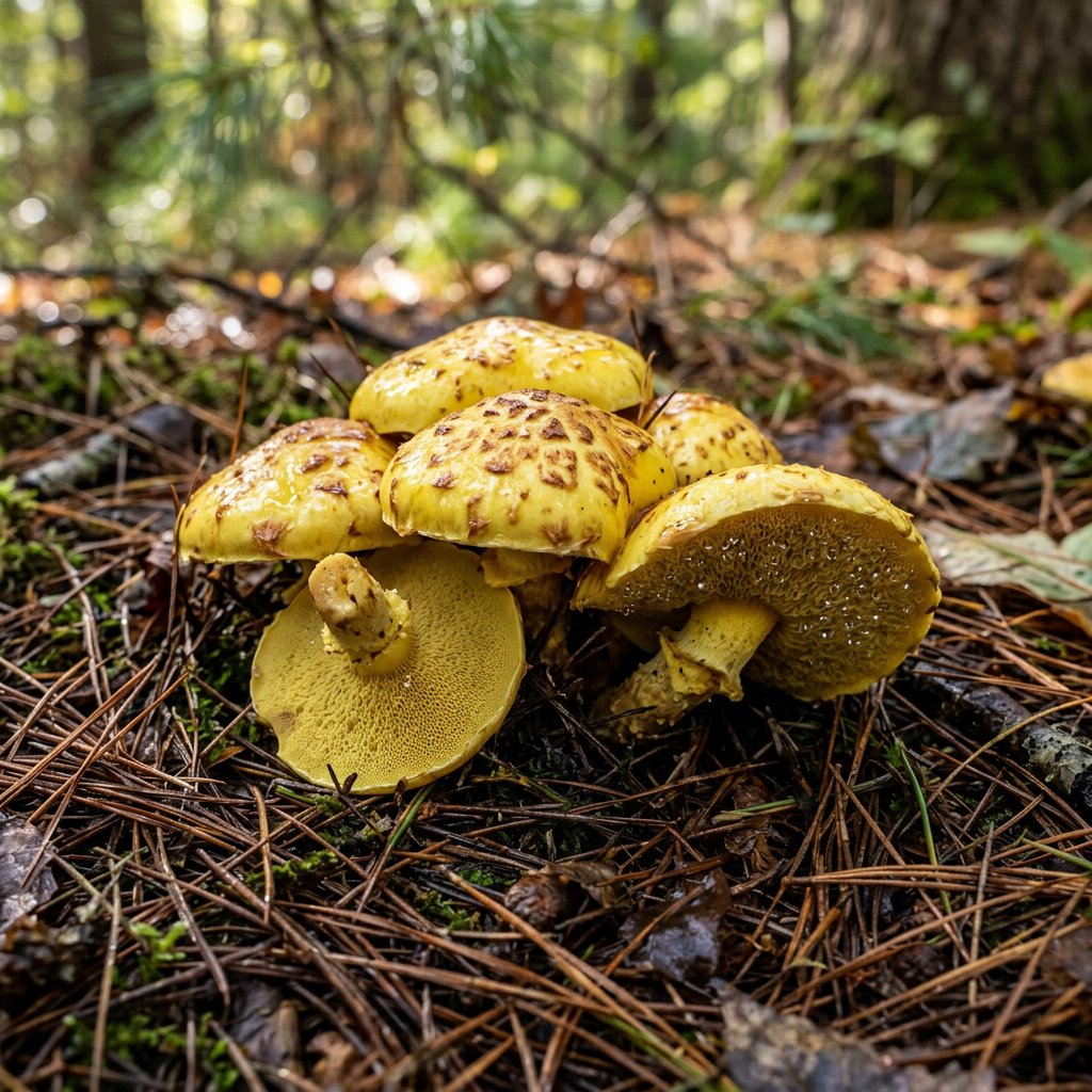 Chicken Fat Mushroom (Suillus Americanus) Mushroom Identification ...