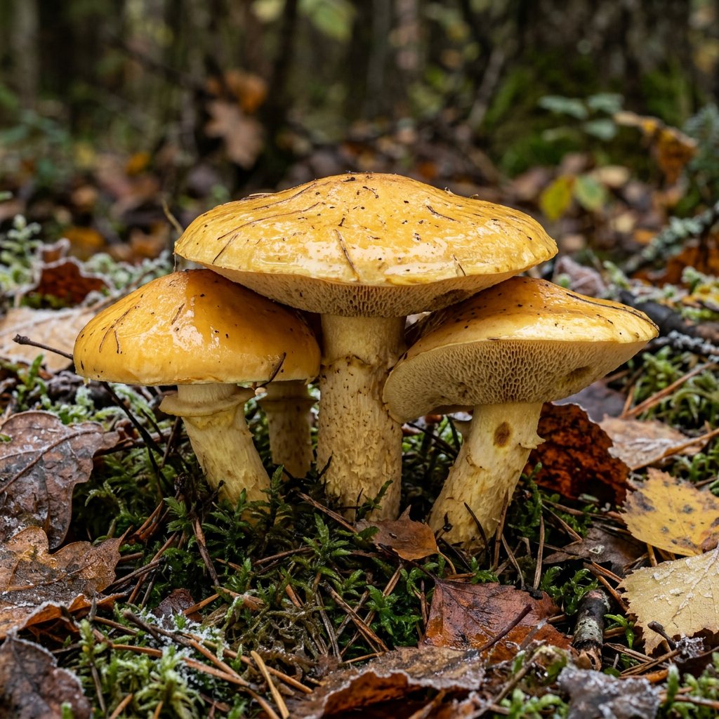 Suillus Subaureus Identification & Edibility - Plantiary