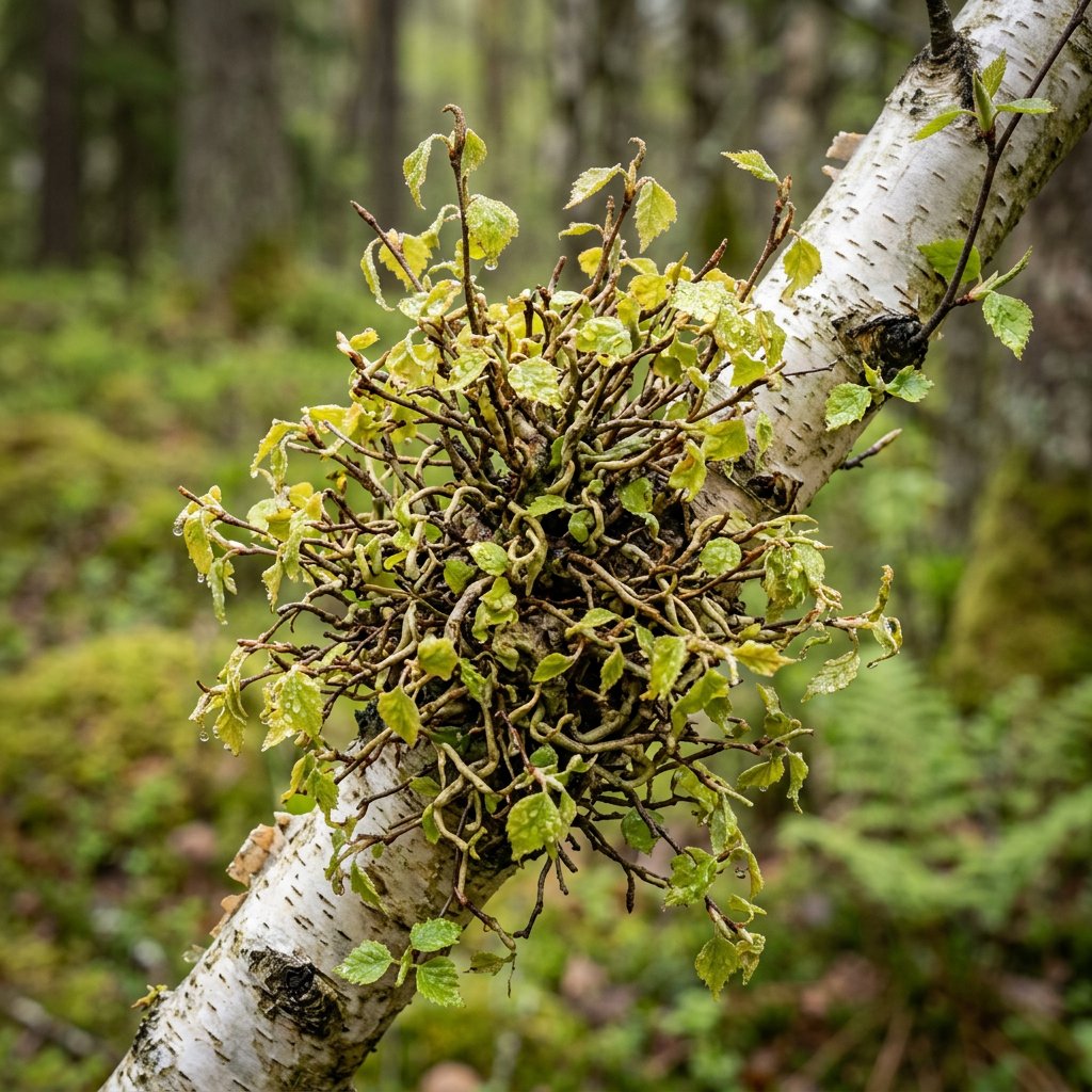Birch Witch's-broom (Taphrina Betulina) Identification & Edibility ...