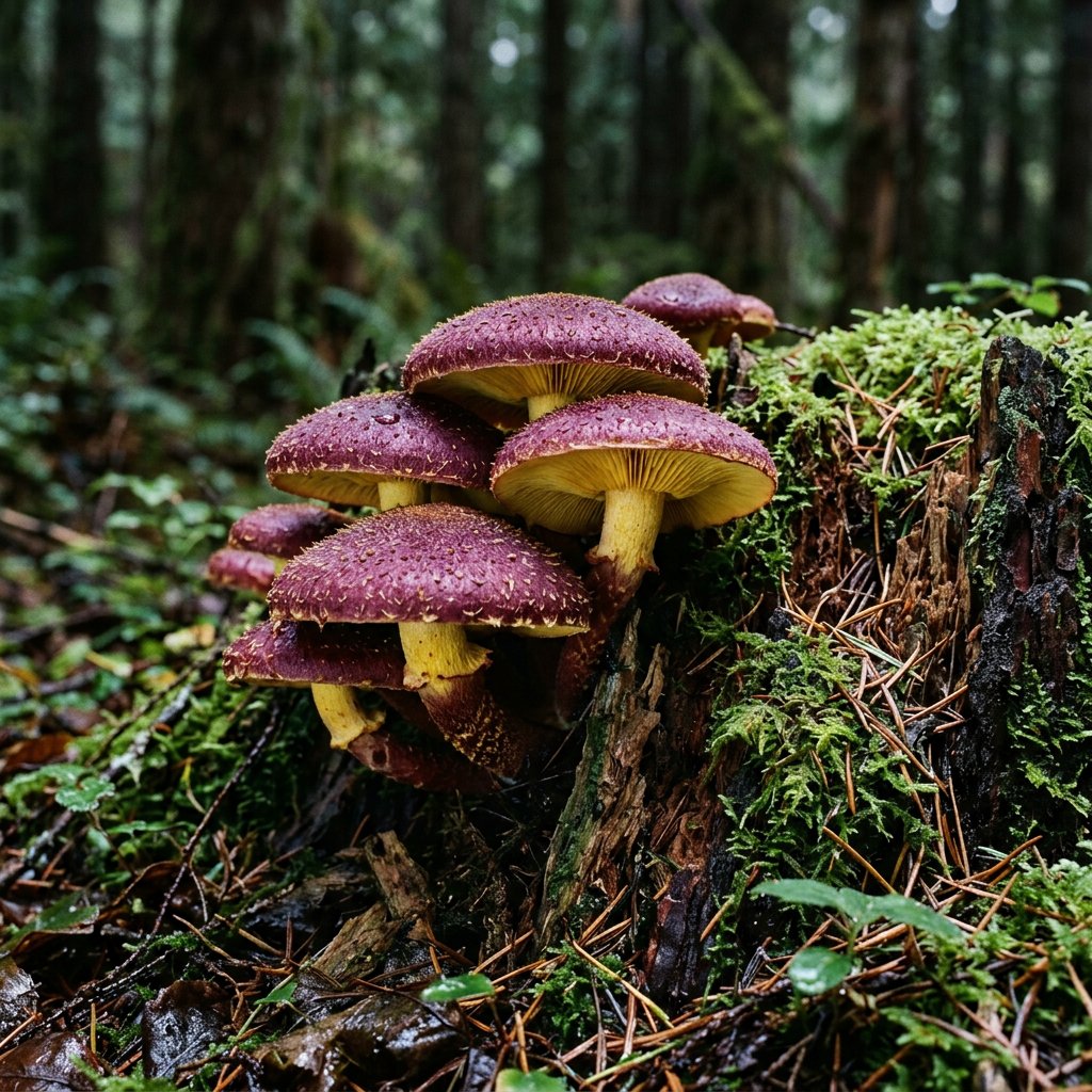 Plums-and-Custard (Tricholomopsis Rutilans) Identification & Edibility ...