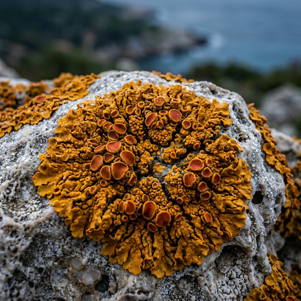 Xanthoria Calcicola Identification & Edibility - Plantiary